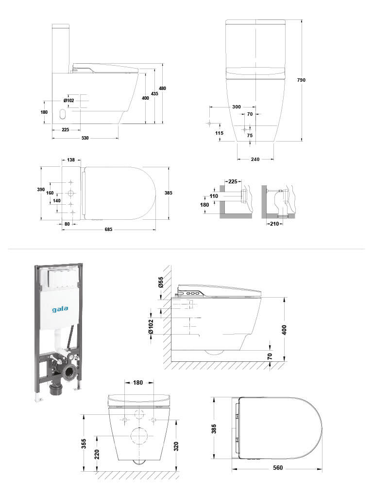 Gala Innova Shower Toilet